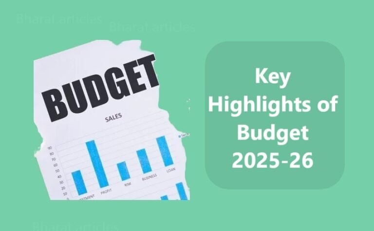 Key Highlights of Budget 2025-26 - Bharat Articles