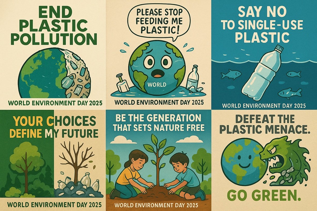 Creative Poster Ideas for World Environment Day 2025 - Bharat Articles